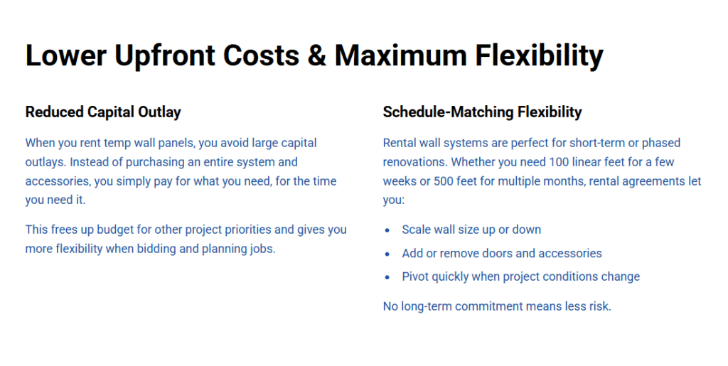 Temp Wall Panel Rental: Fast, Clean Construction | 2025